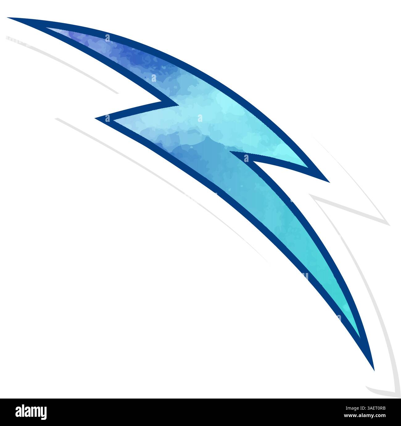 hand drawn thunder doodle in sticker style Stock Vector Image & Art - Alamy