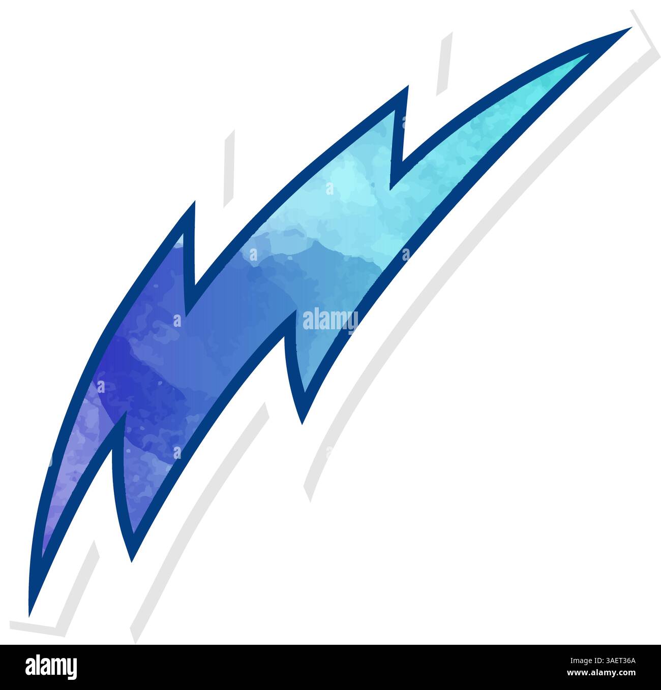 hand drawn thunder doodle in sticker style Stock Vector Image & Art - Alamy
