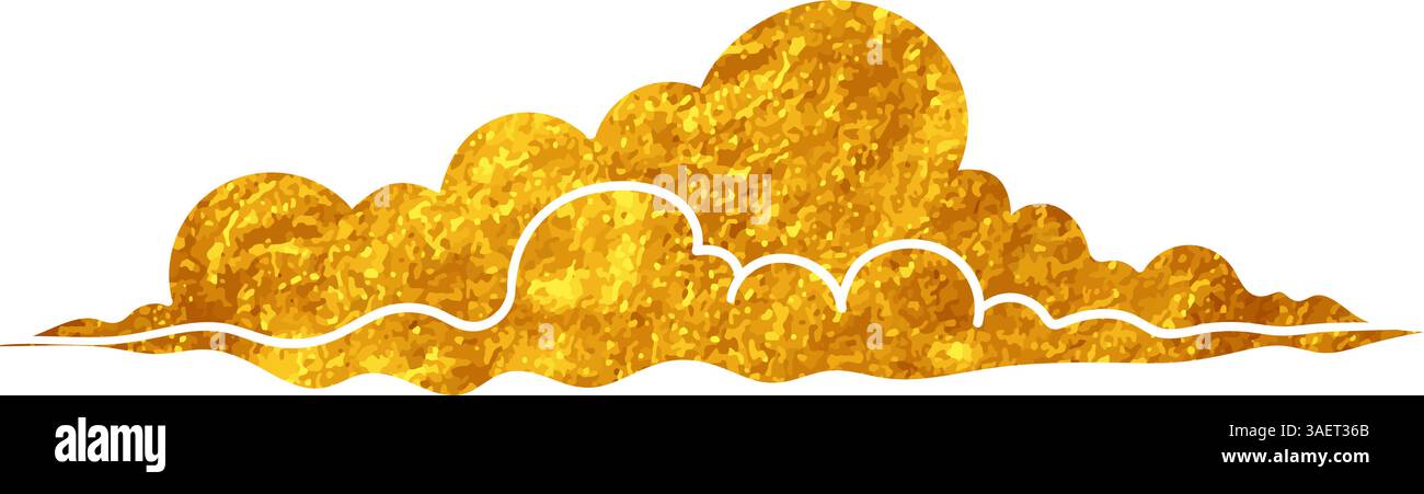cloud illustration in gold colored style Stock Vector Image & Art - Alamy