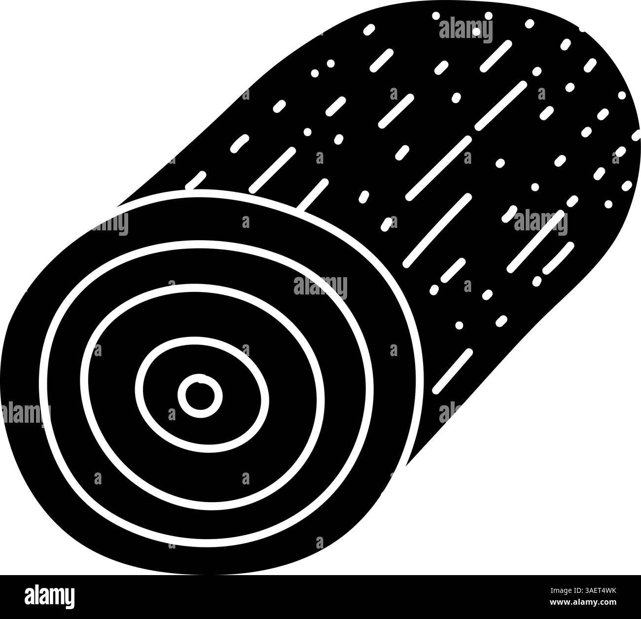 Single wood log black hand drawn icon Stock Vector Image & Art - Alamy