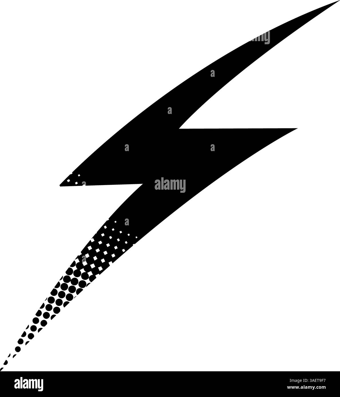 thunder icon in black halftone style Stock Vector Image & Art - Alamy