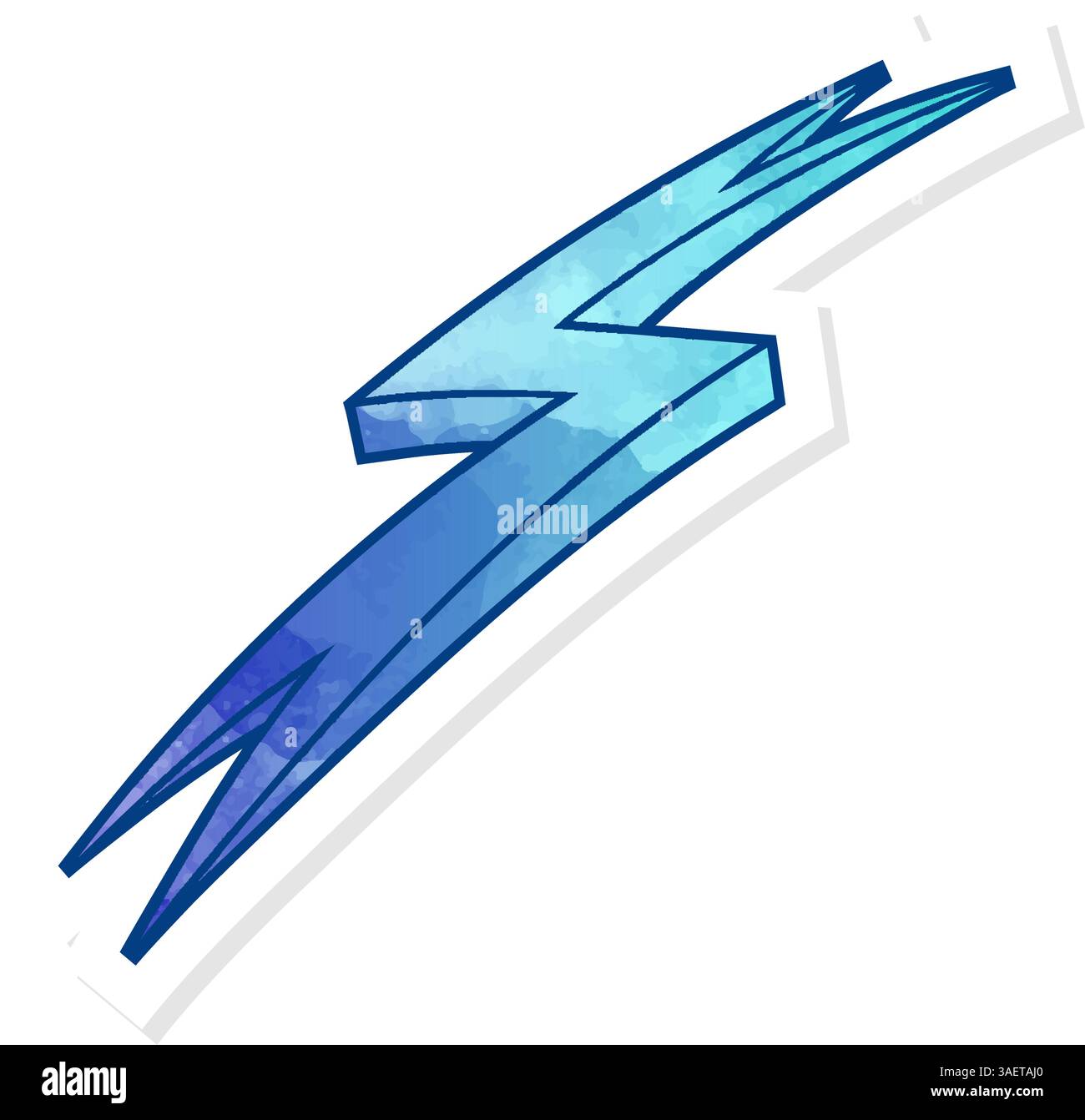 hand drawn thunder doodle in sticker style Stock Vector Image & Art - Alamy