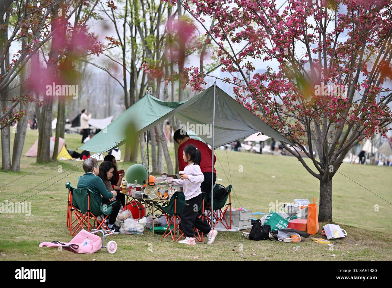 **CHINESE MAINLAND, HONG KONG, MACAU AND TAIWAN OUT** People go camping ...