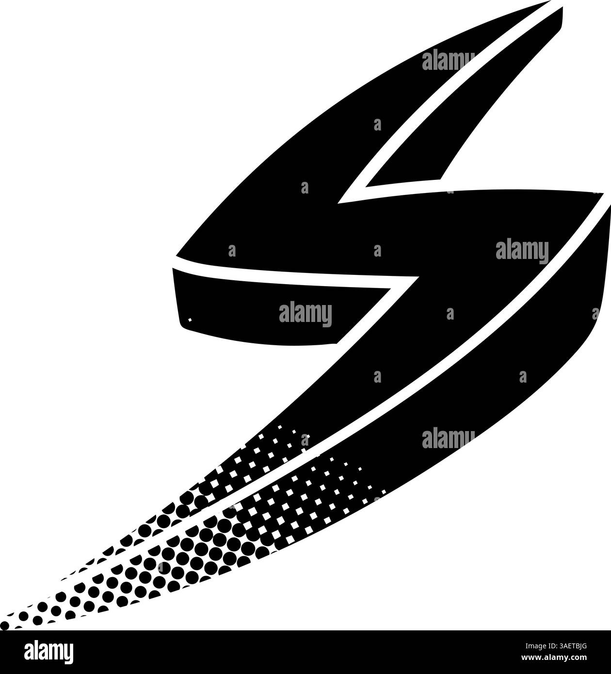 thunder icon in black halftone style Stock Vector Image & Art - Alamy