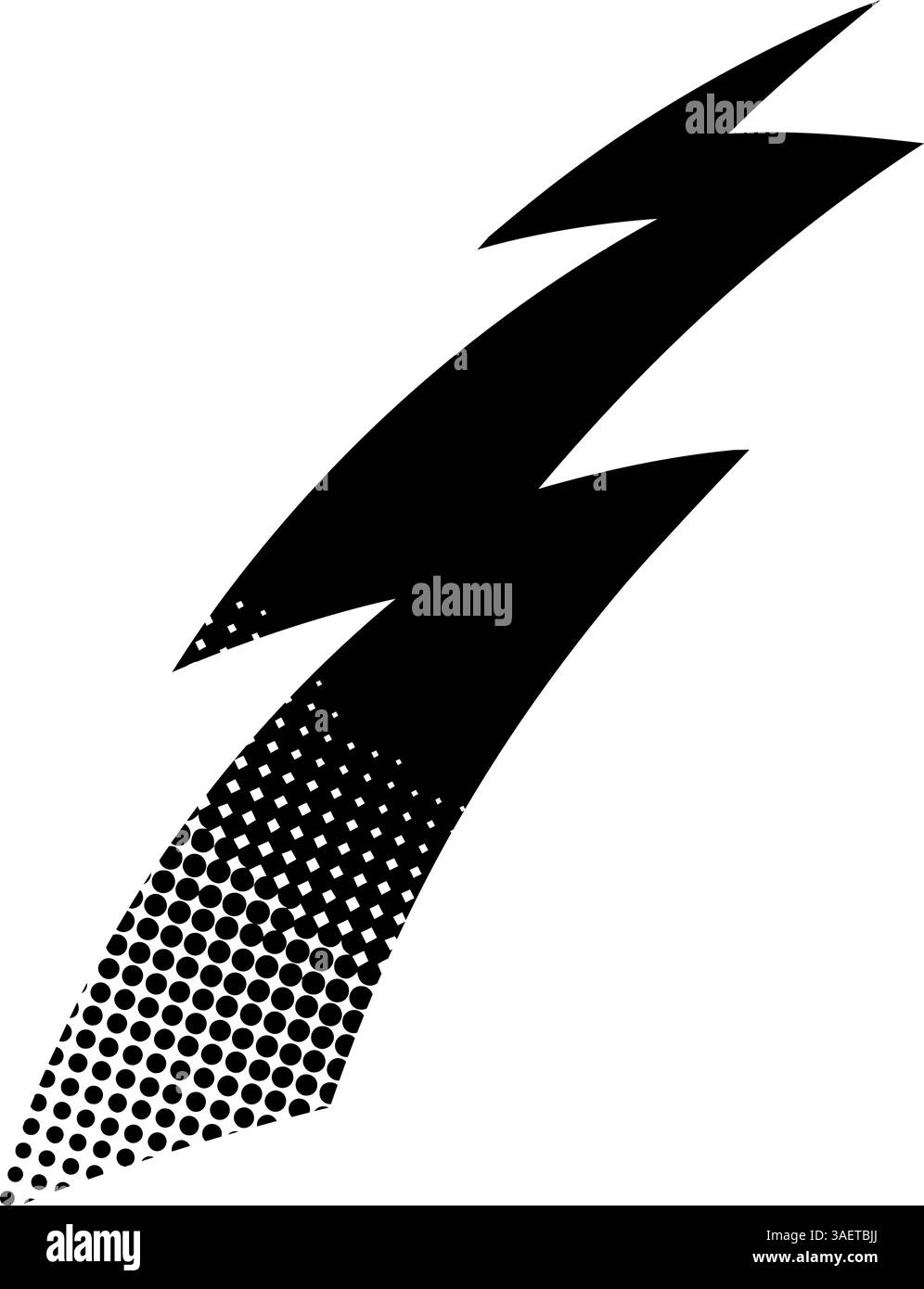 thunder icon in black halftone style Stock Vector Image & Art - Alamy