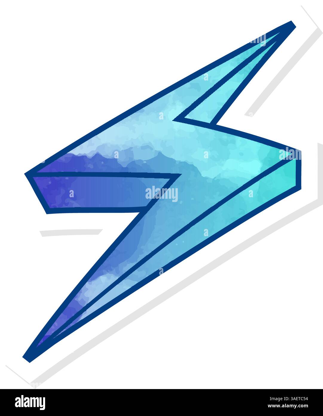 hand drawn thunder doodle in sticker style Stock Vector Image & Art - Alamy