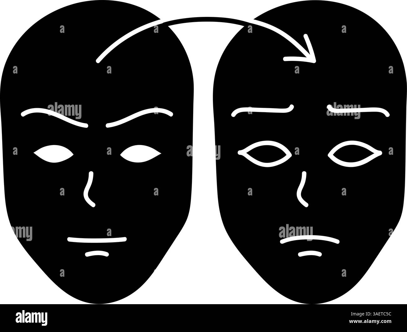 Deep fake icon face swap black hand drawn icon Stock Vector Image & Art ...