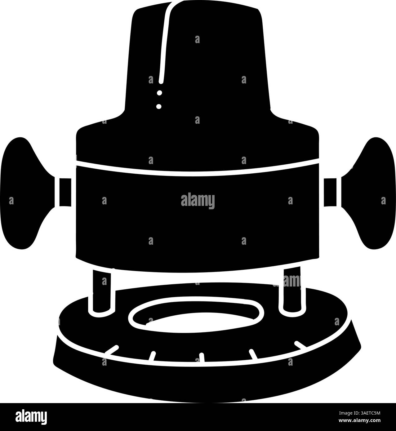 Electric woodworking router black hand drawn icon Stock Vector Image ...