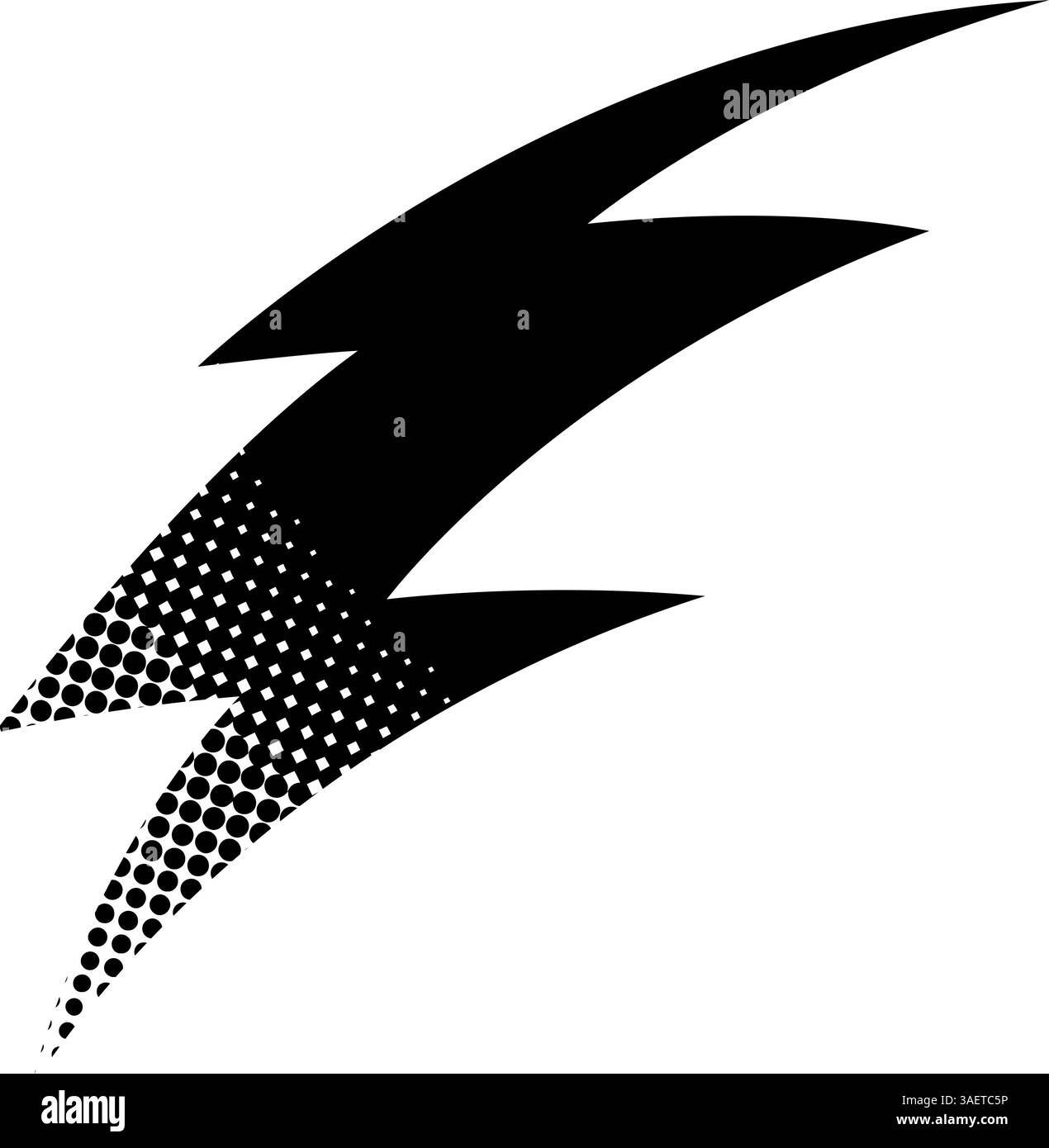 thunder icon in black halftone style Stock Vector Image & Art - Alamy