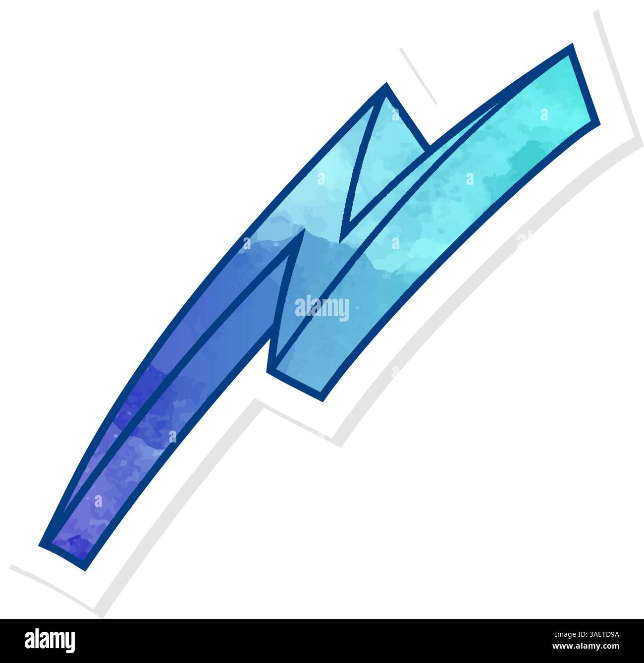 hand drawn thunder doodle in sticker style Stock Vector Image & Art - Alamy