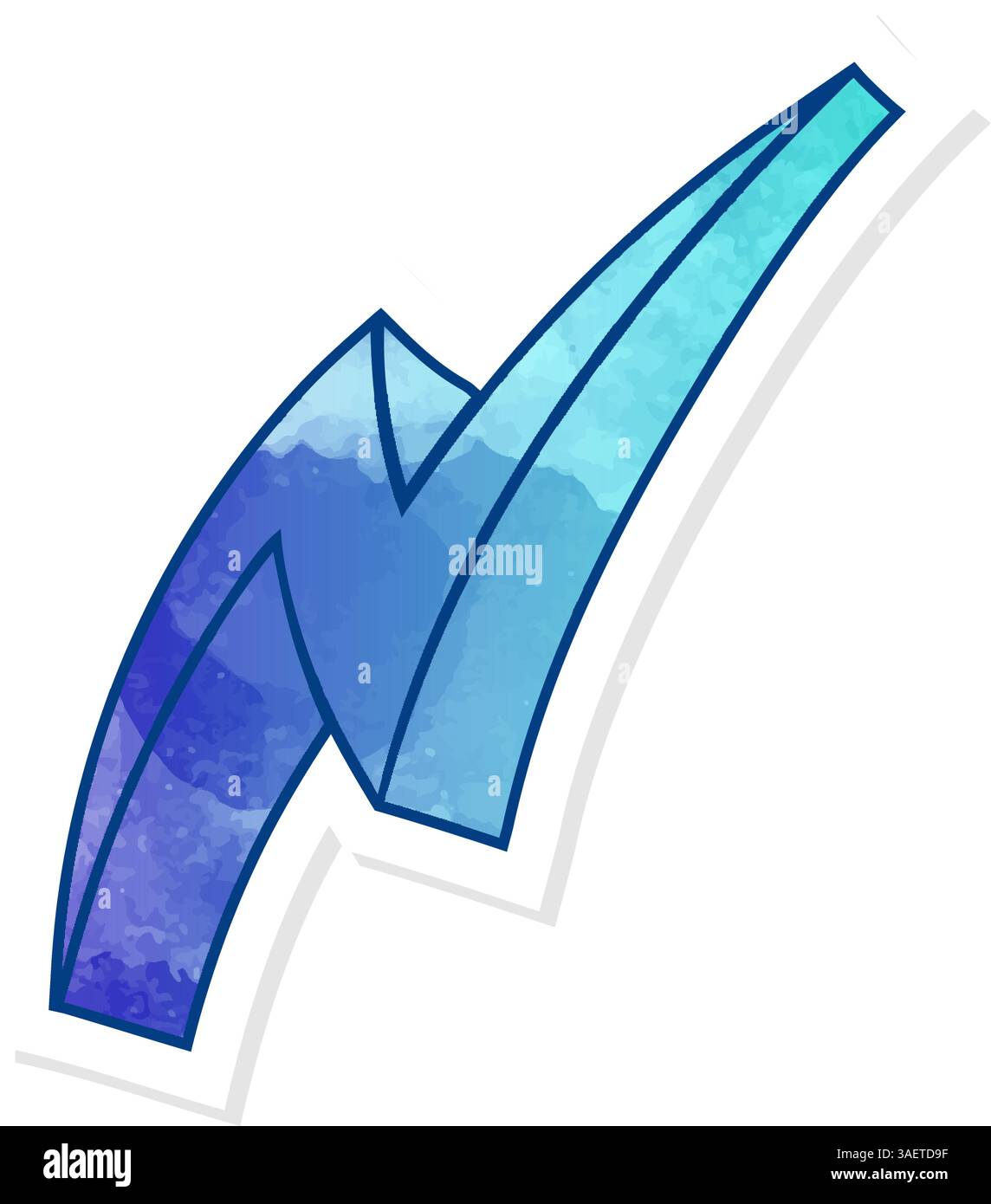 hand drawn thunder doodle in sticker style Stock Vector Image & Art - Alamy