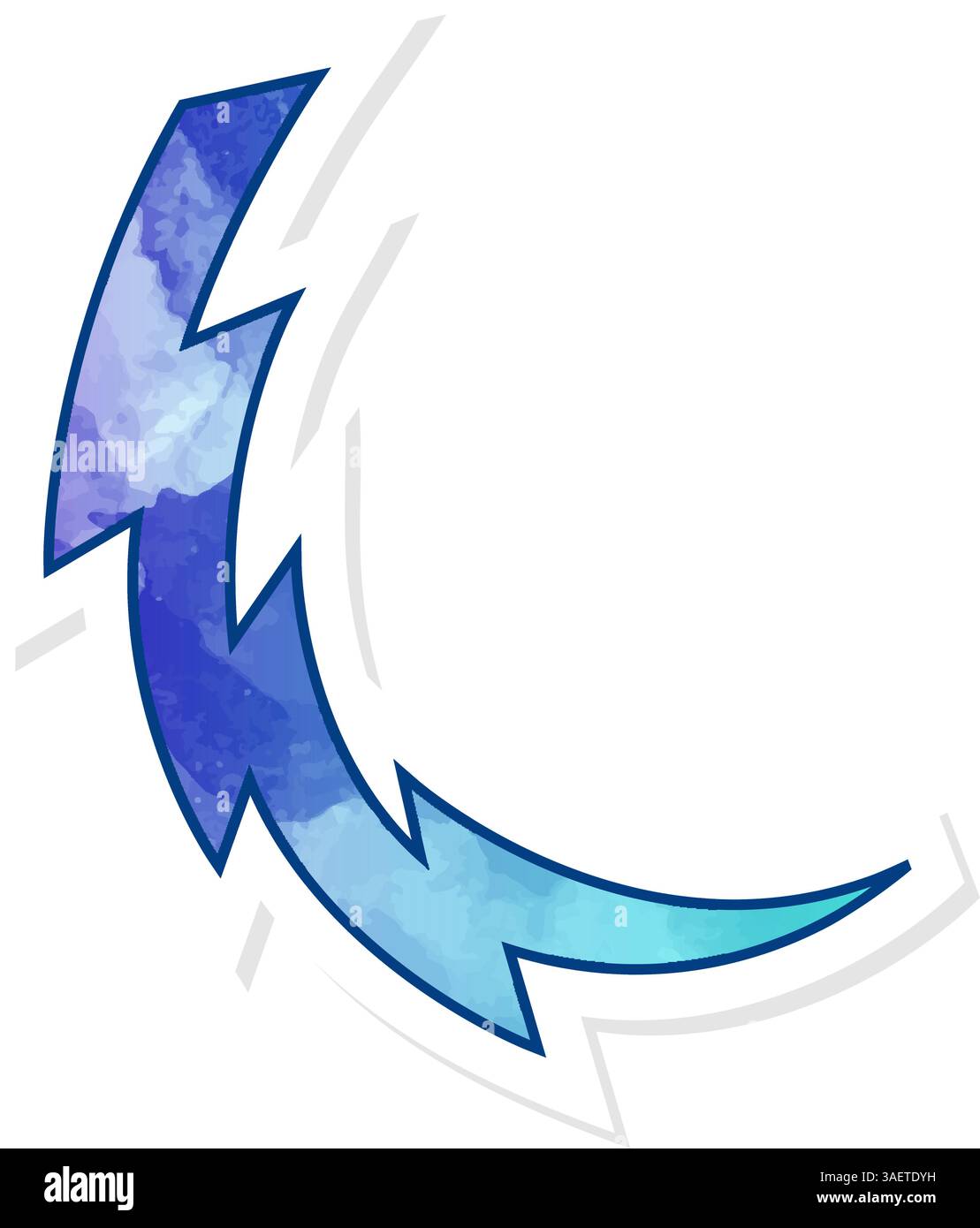 hand drawn thunder doodle in sticker style Stock Vector Image & Art - Alamy
