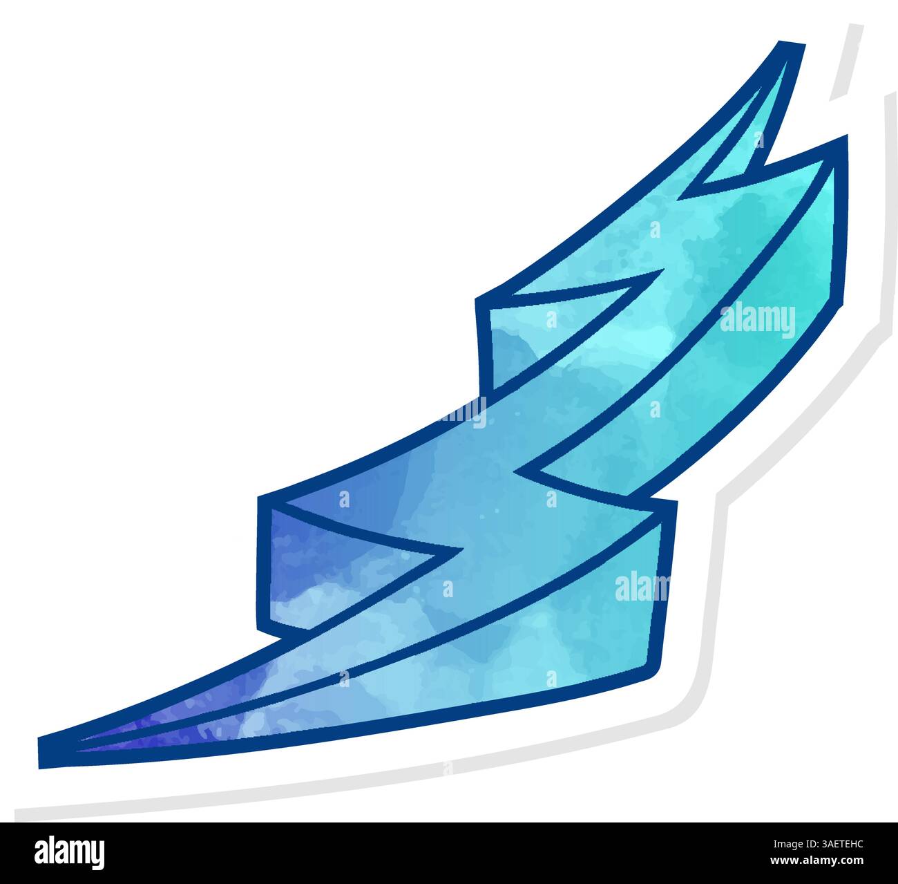 hand drawn thunder doodle in sticker style Stock Vector Image & Art - Alamy