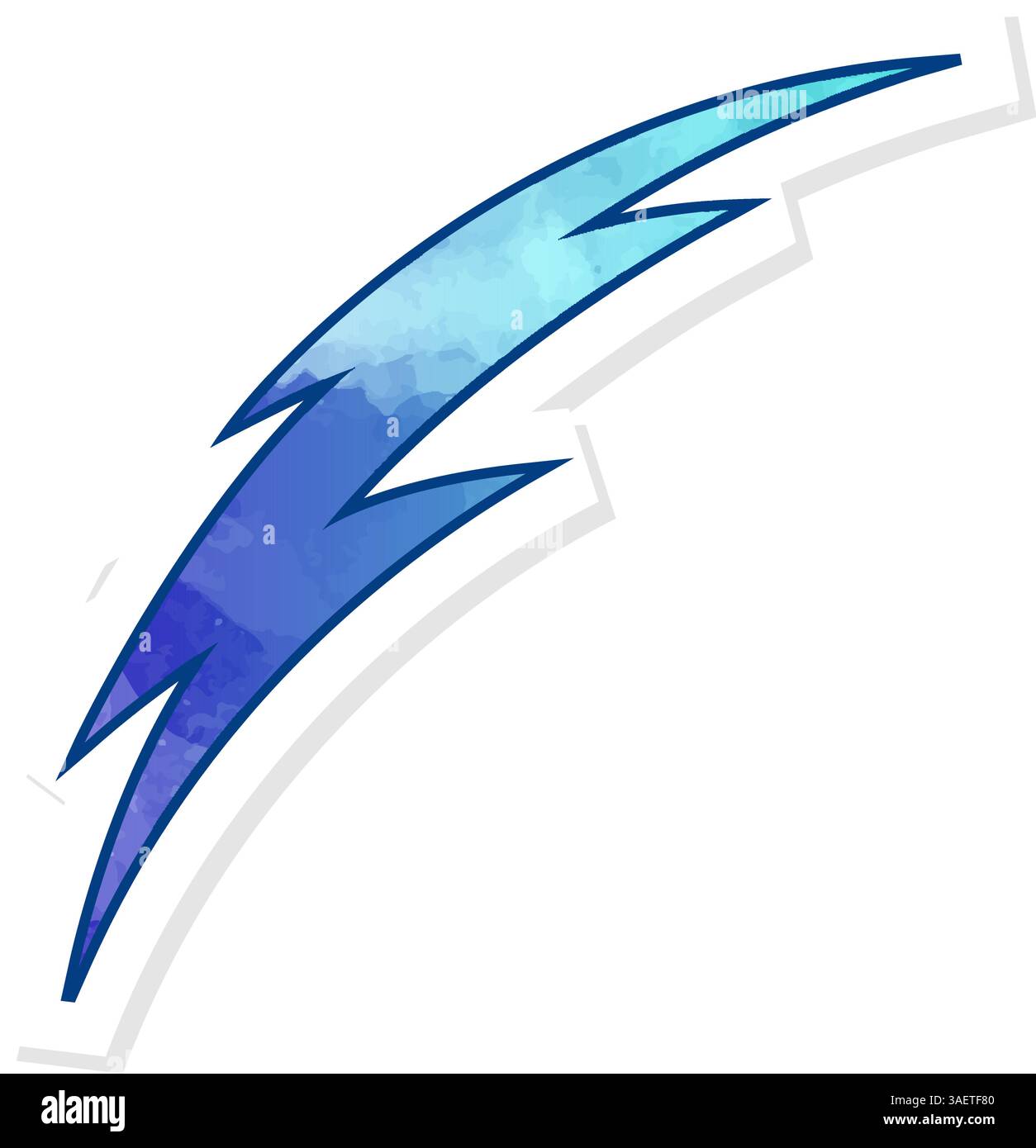 hand drawn thunder doodle in sticker style Stock Vector Image & Art - Alamy