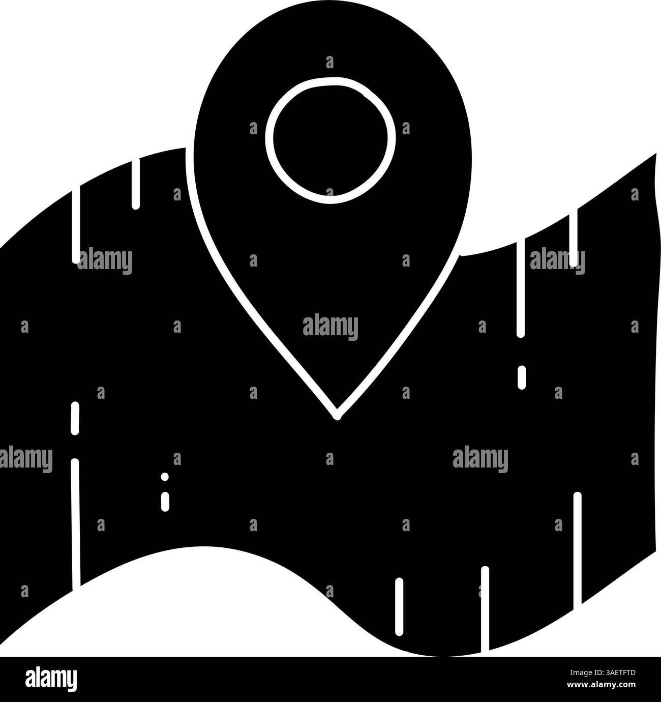 Navigation signs icon on Black and White Stock Photos & Images - Alamy
