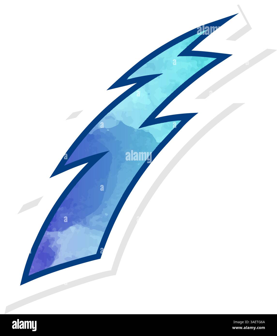 hand drawn thunder doodle in sticker style Stock Vector Image & Art - Alamy