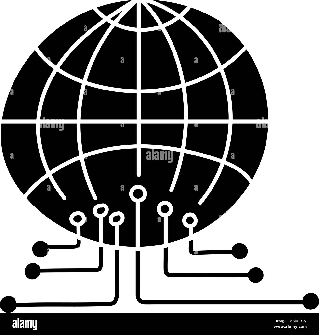 Virtual world technology metaverse Black and White Stock Photos ...