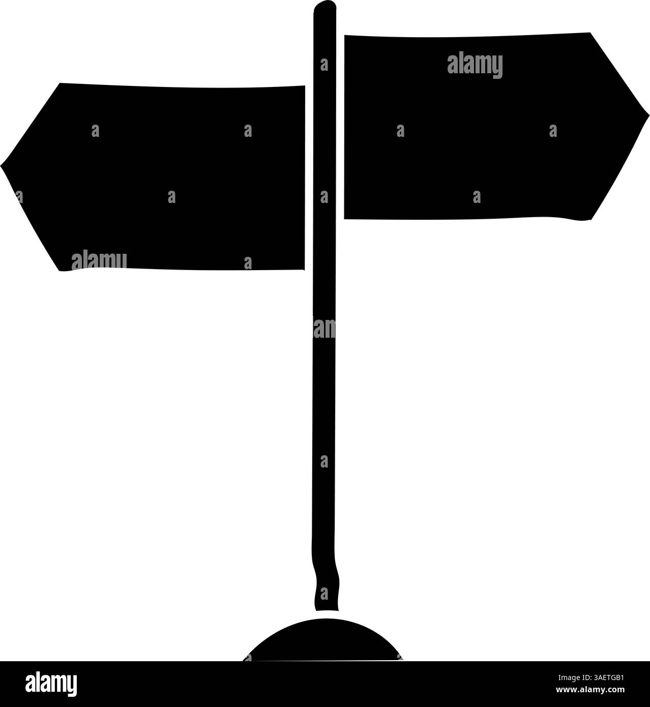 Crossroad signpost icon Black and White Stock Photos & Images - Alamy