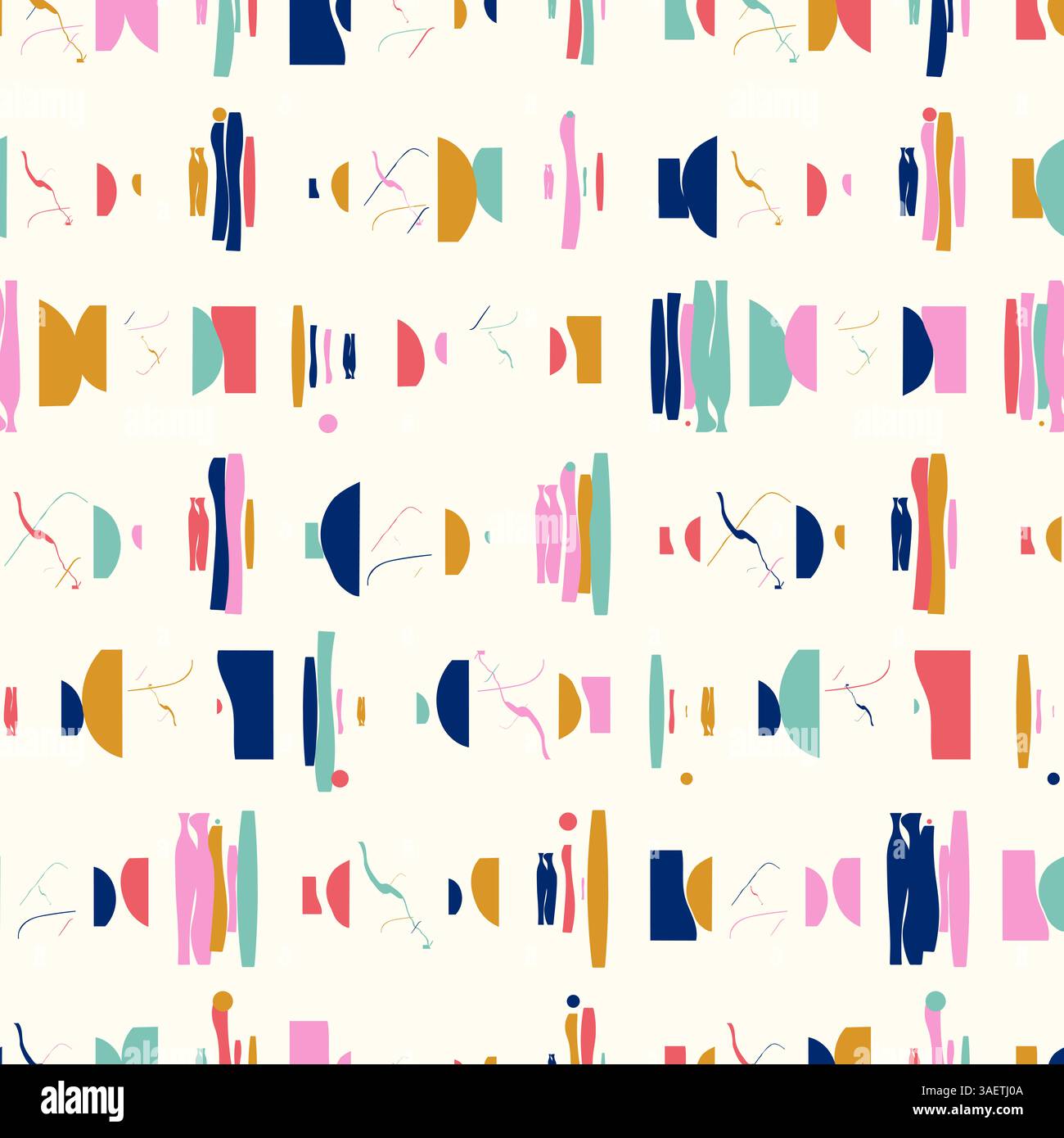 Bold geometry, Playful shapes in vibrant pops Stock Photo - Alamy