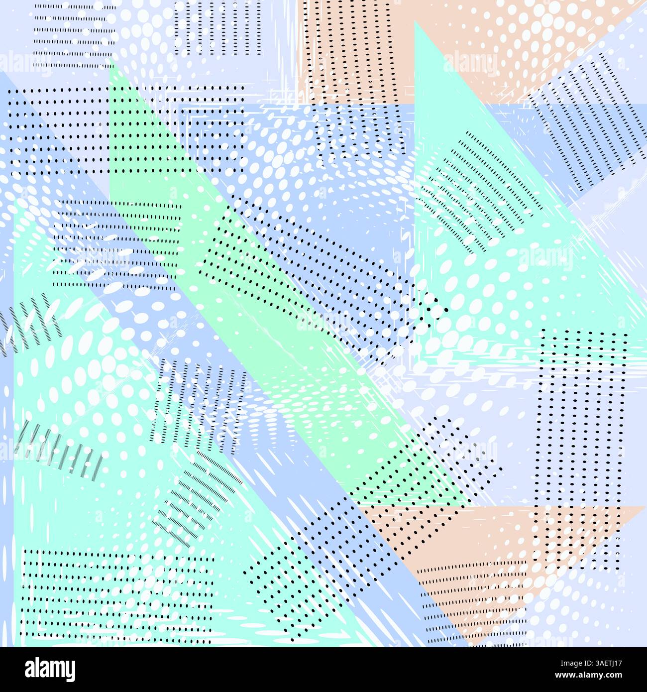 Modern abstract geometric pattern with pastel blue, green, and peach ...