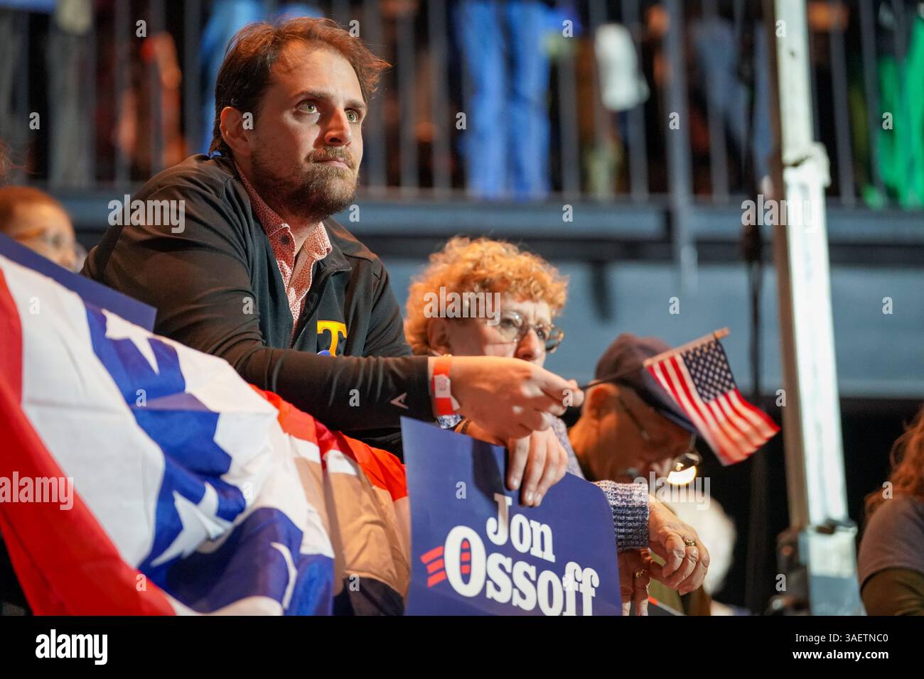 Supporters of Senator Jon Ossoff (D-GA) attend the Rally For The ...