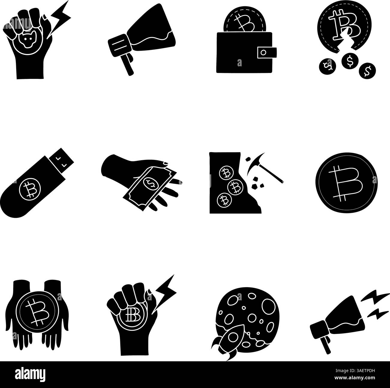 Set hand drawn gold Black and White Stock Photos & Images - Alamy