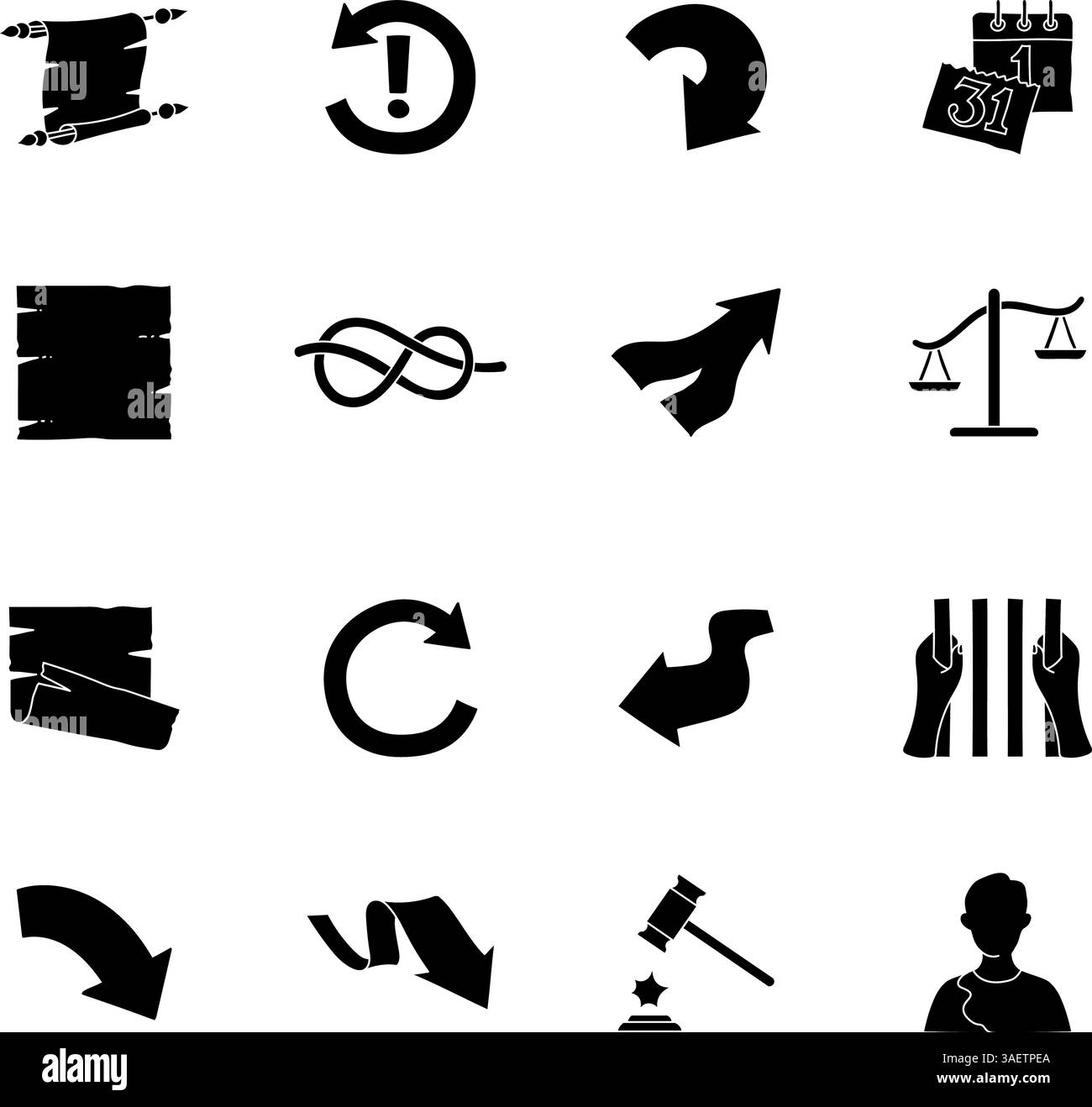 black hand drawn miscellaneous icon set Stock Vector Image & Art - Alamy