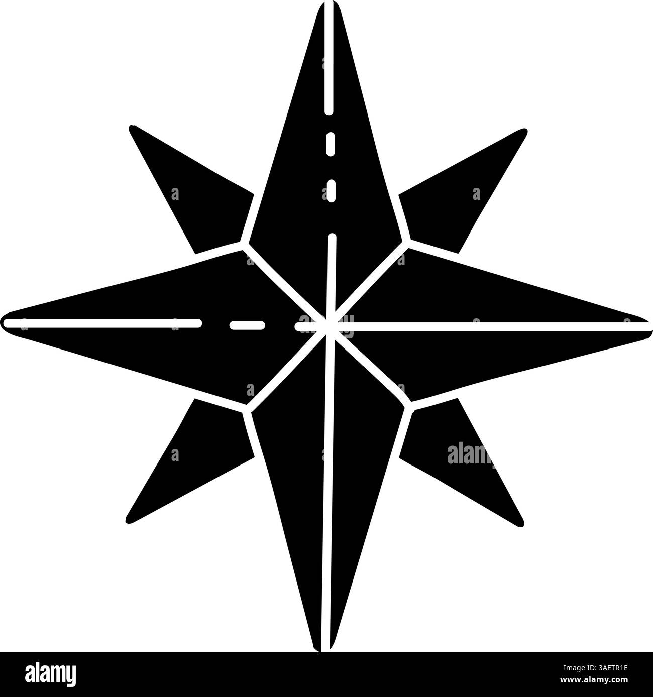 Compass in hand map Black and White Stock Photos & Images - Alamy