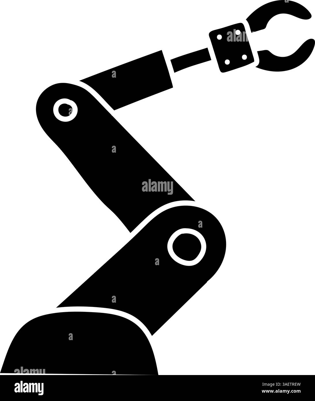 Robotic arm black hand drawn icon Stock Vector Image & Art - Alamy