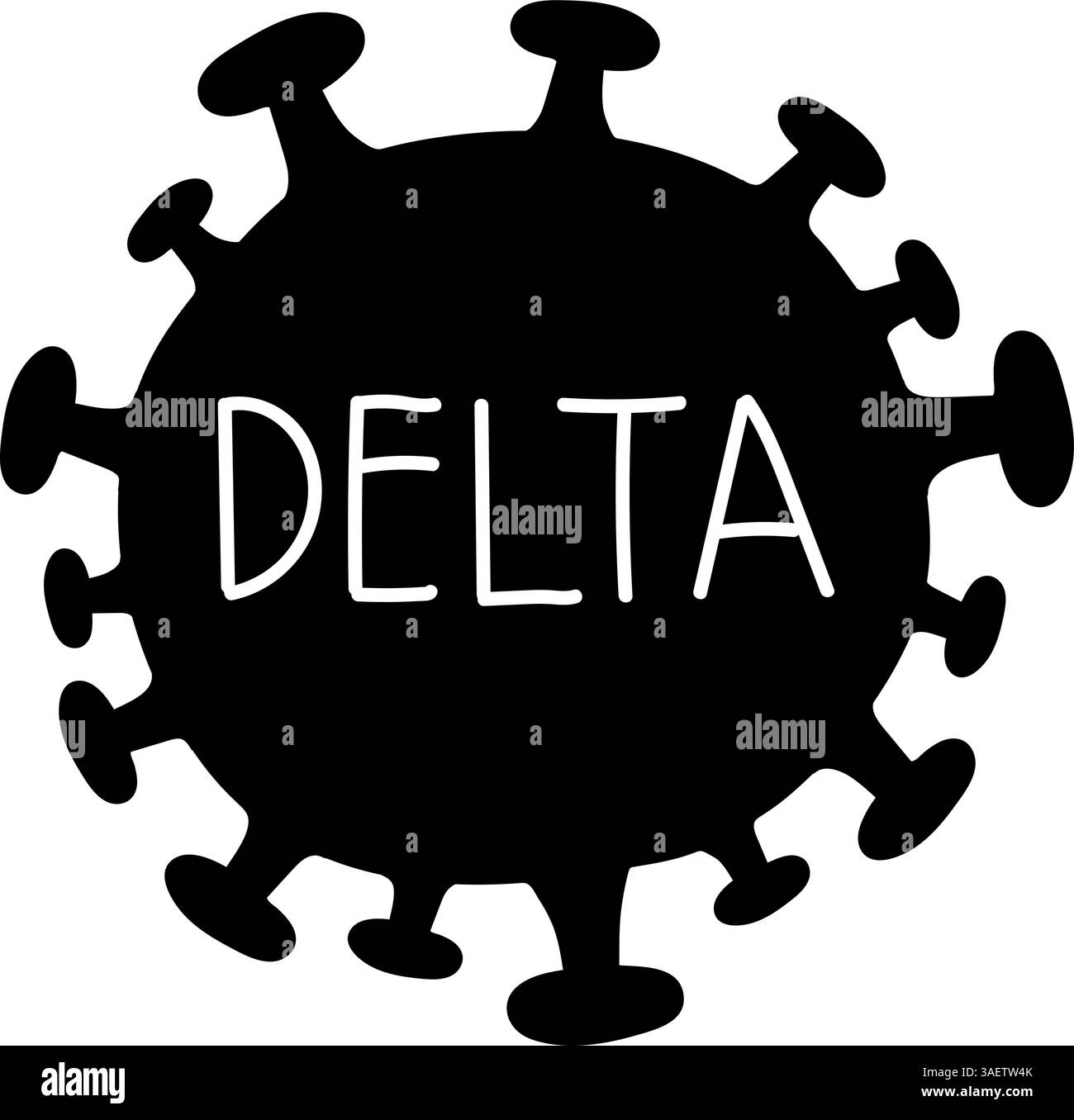 Delta variant covid illustration Cut Out Stock Images & Pictures - Alamy