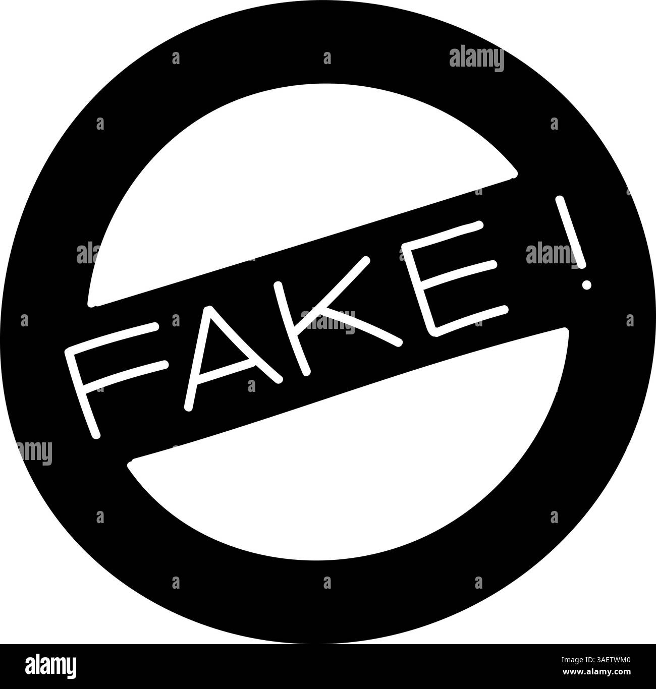 Fake stamp black hand drawn icon Stock Vector Image & Art - Alamy