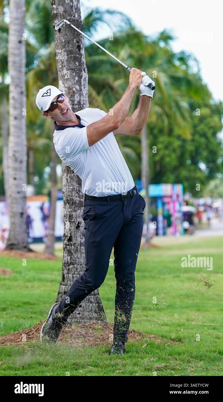 Doral, Florida, USA. 6th Apr, 2025. Cameron Tringale (L) of HyFlyers GC ...