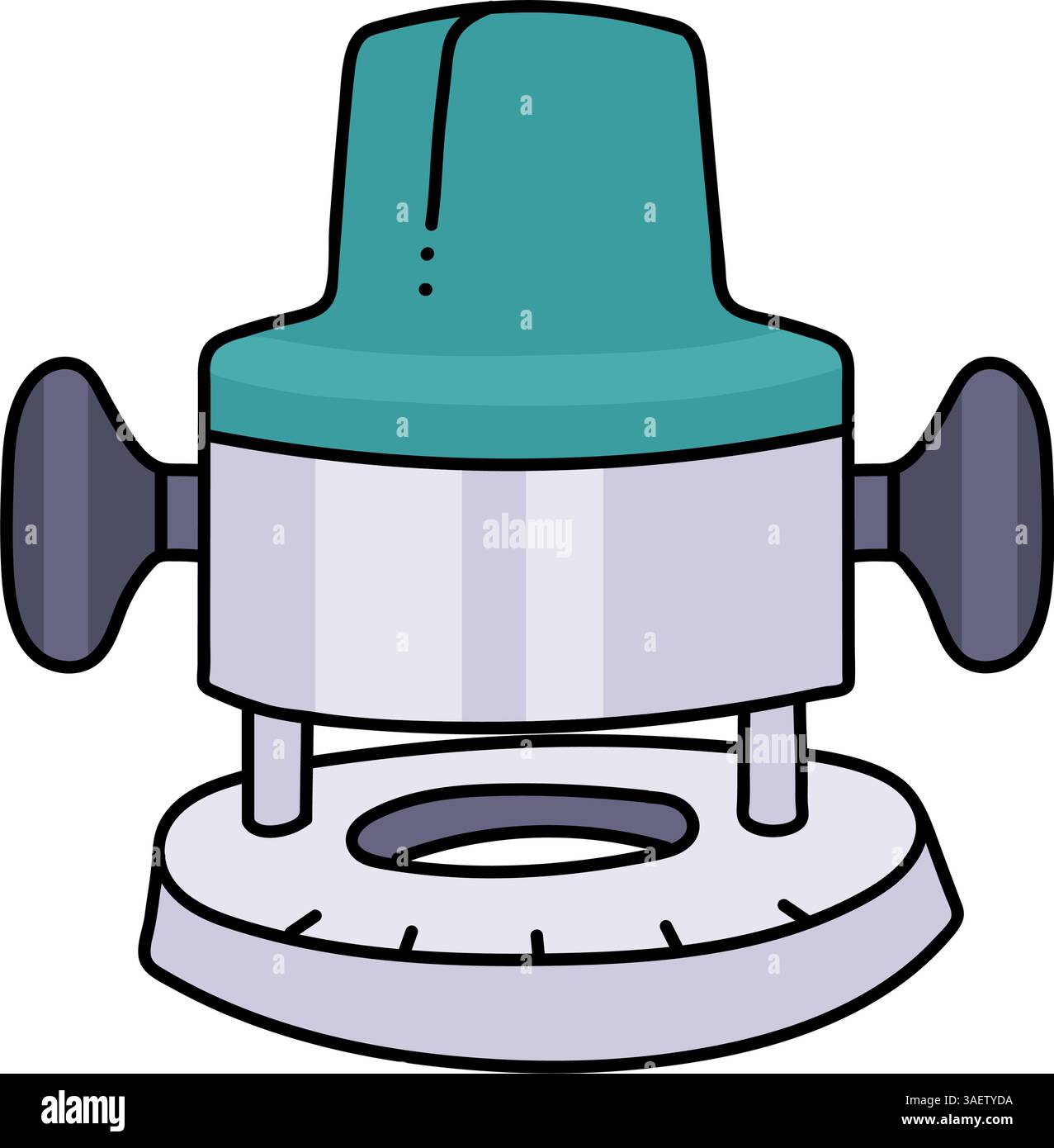 electric woodworking router hand drawn color vector illustration Stock ...