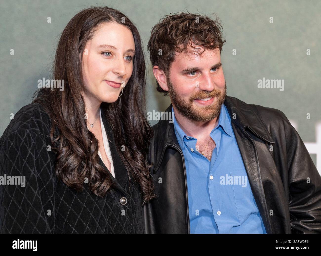 New York, USA. 06th Apr, 2025. Ben Platt (R) attends opening night of ...