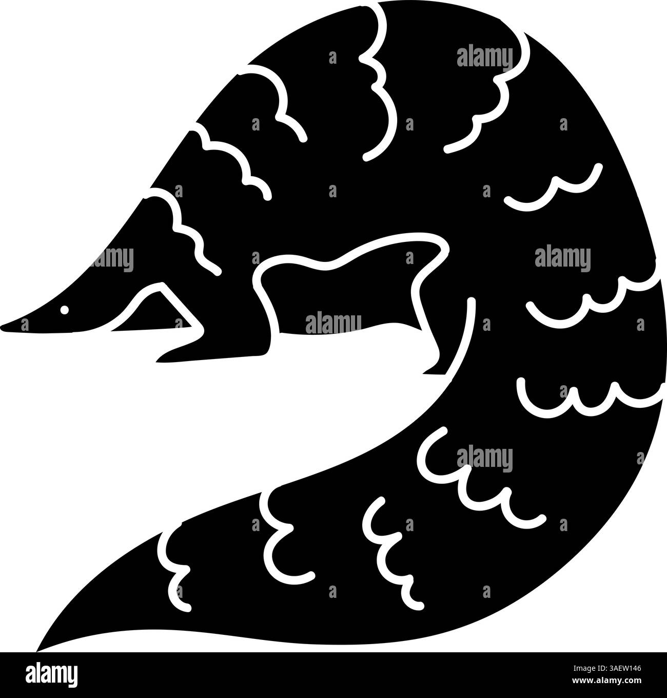 black hand drawn icon pangolin Stock Vector Image & Art - Alamy