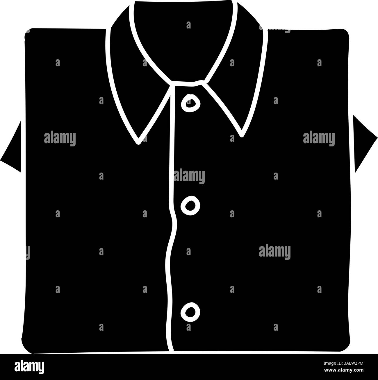 Folded uniform black hand drawn icon Stock Vector Image & Art - Alamy