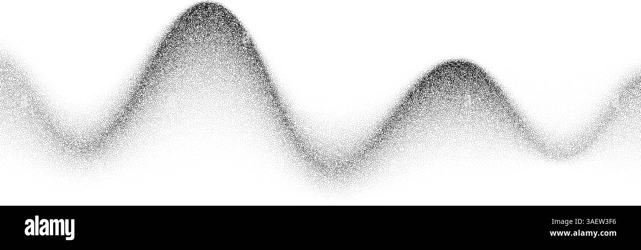 Black grain wavy gradient texture. Stippled flowing grit background ...