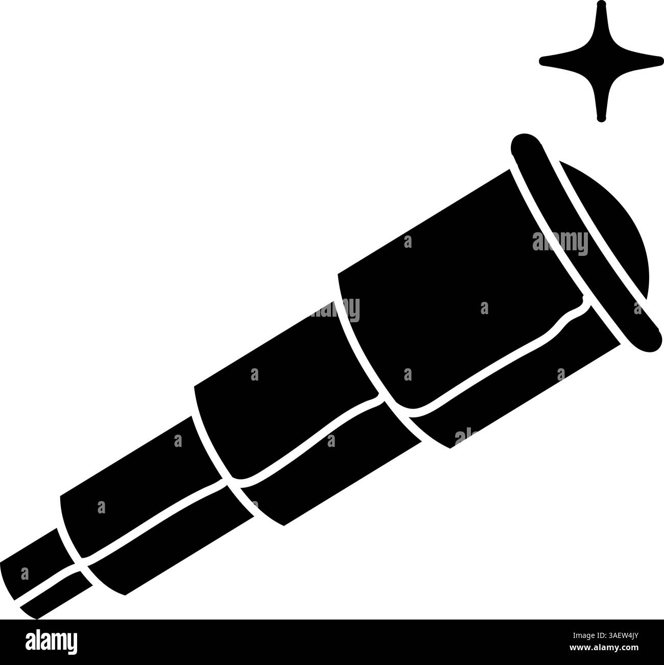 Telescope black hand drawn icon Stock Vector Image & Art - Alamy