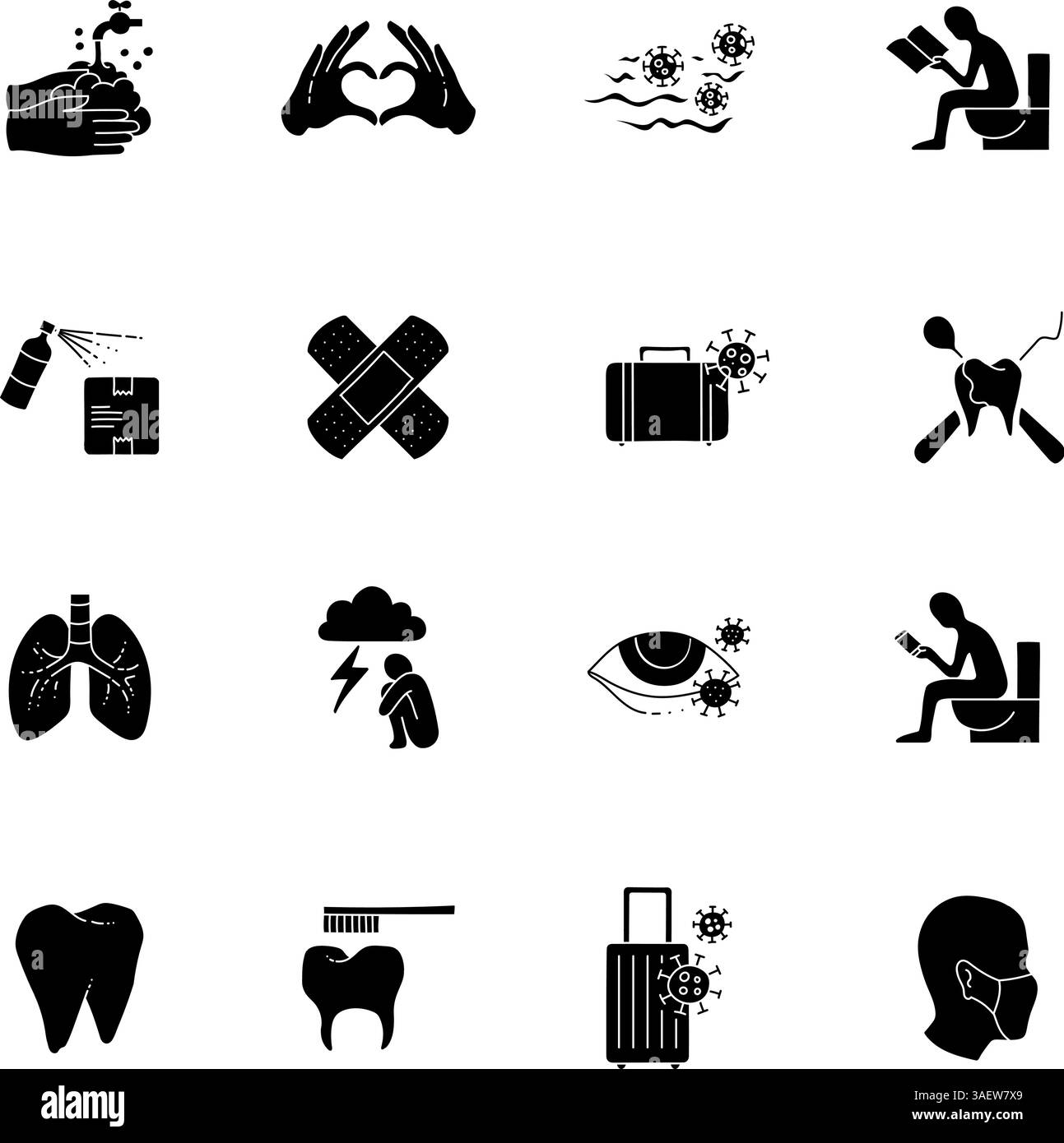 Tooth brushing icon black Stock Vector Images - Alamy