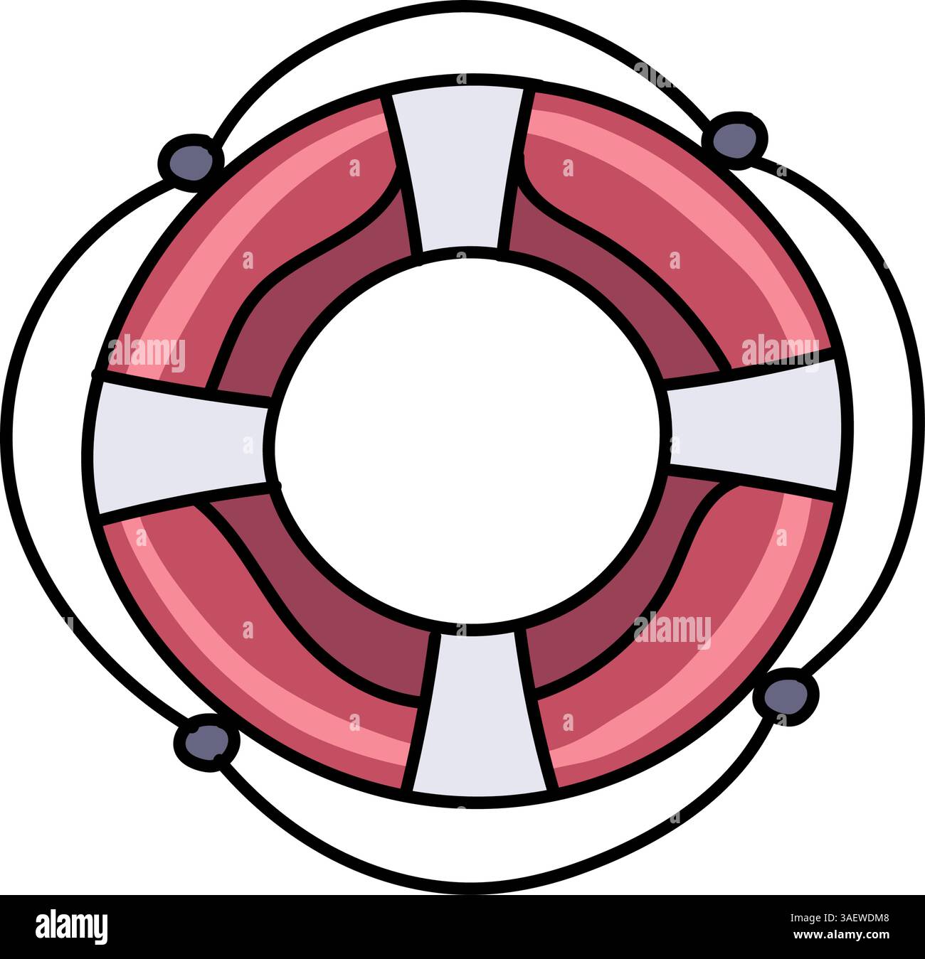 life buoy hand drawn color vector illustration Stock Vector Image & Art ...