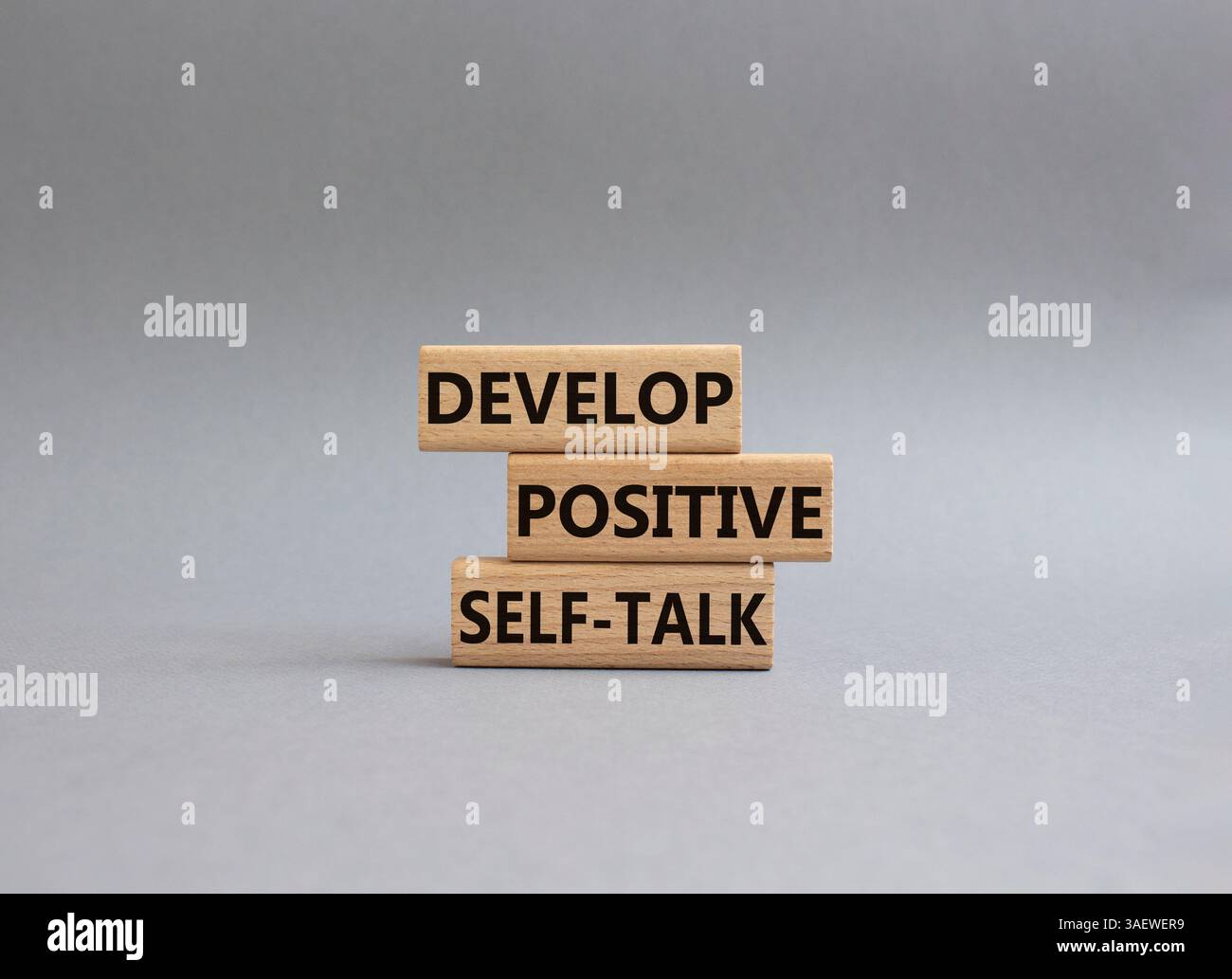 Develop positive self-talk symbol. Concept words Develop positive self ...