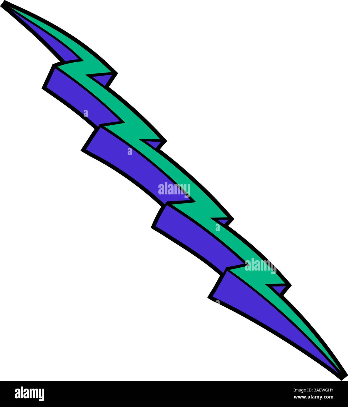 thunder hand drawn color vector illustration Stock Vector Image & Art ...