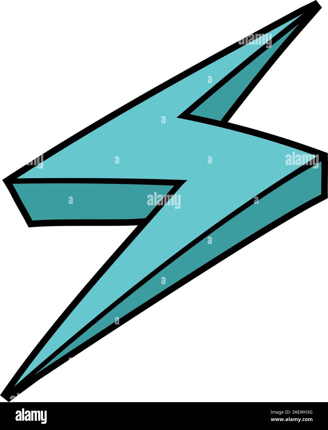 thunder hand drawn color vector illustration Stock Vector Image & Art ...
