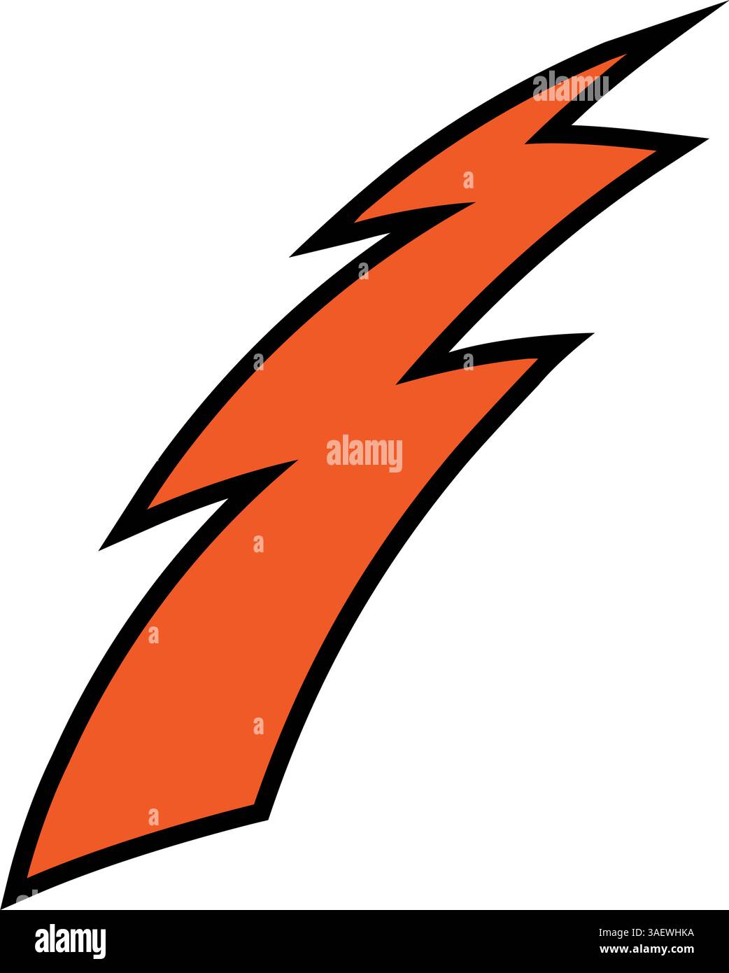 thunder hand drawn color vector illustration Stock Vector Image & Art ...