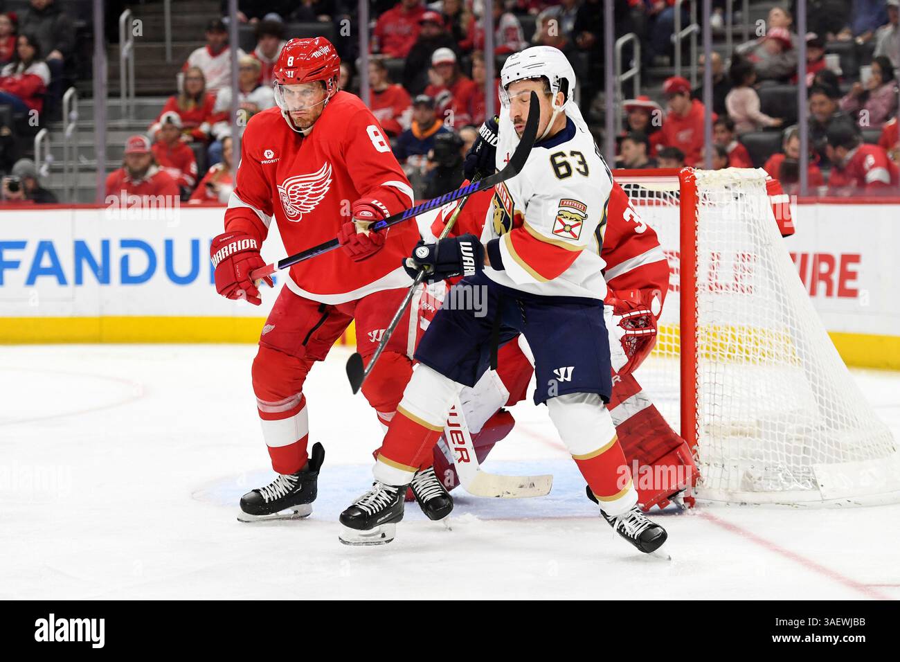 Florida Panthers center Brad Marchand (63) takes a stick to the face ...