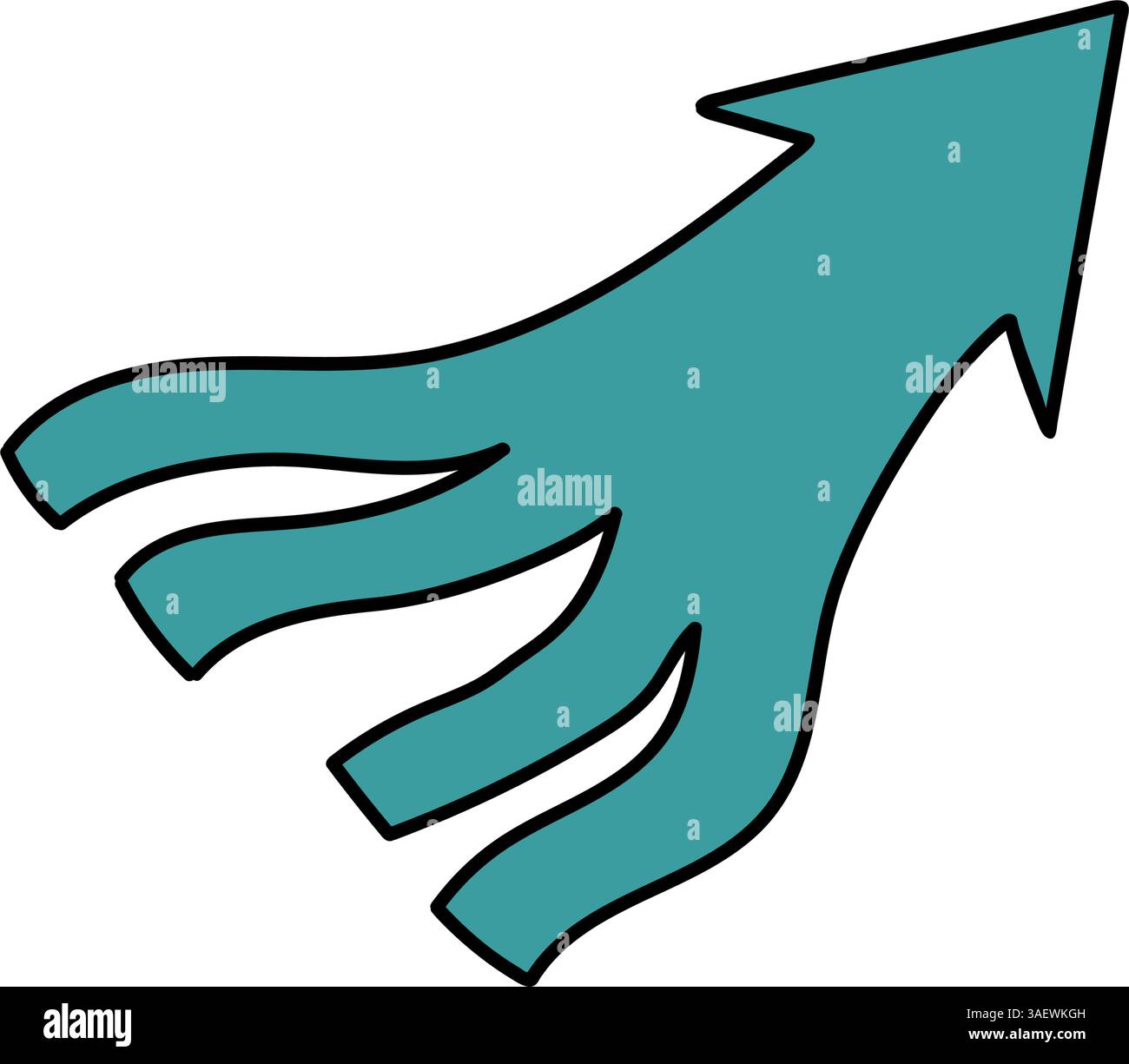 arrow hand drawn color vector illustration Stock Vector Image & Art - Alamy