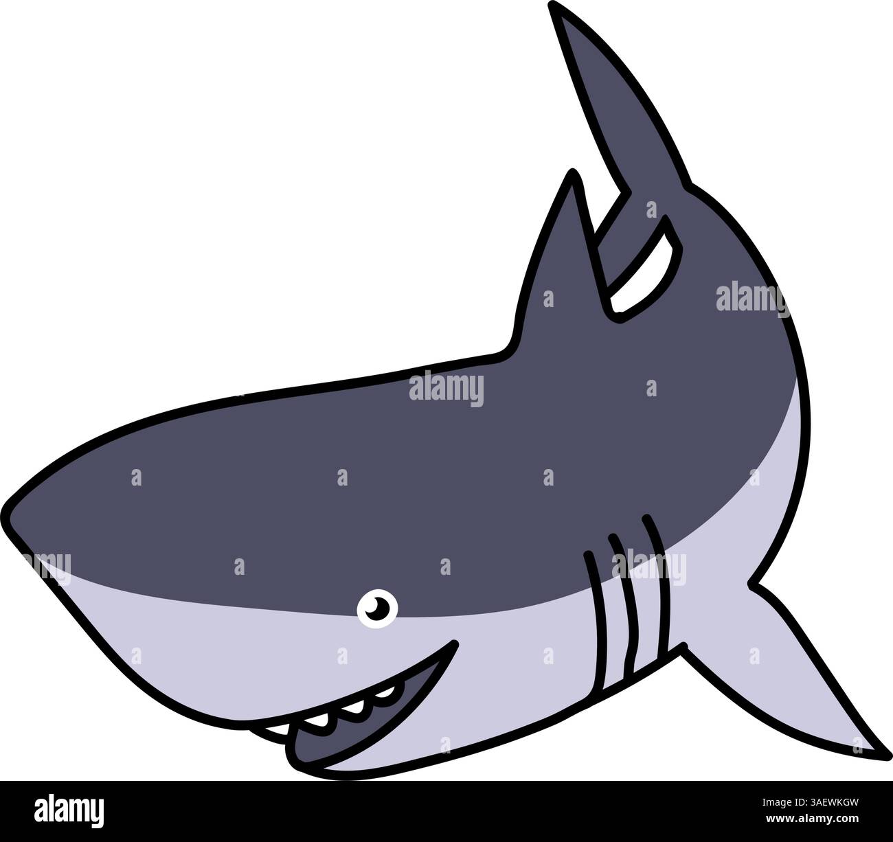 shark hand drawn color vector illustration Stock Vector Image & Art - Alamy