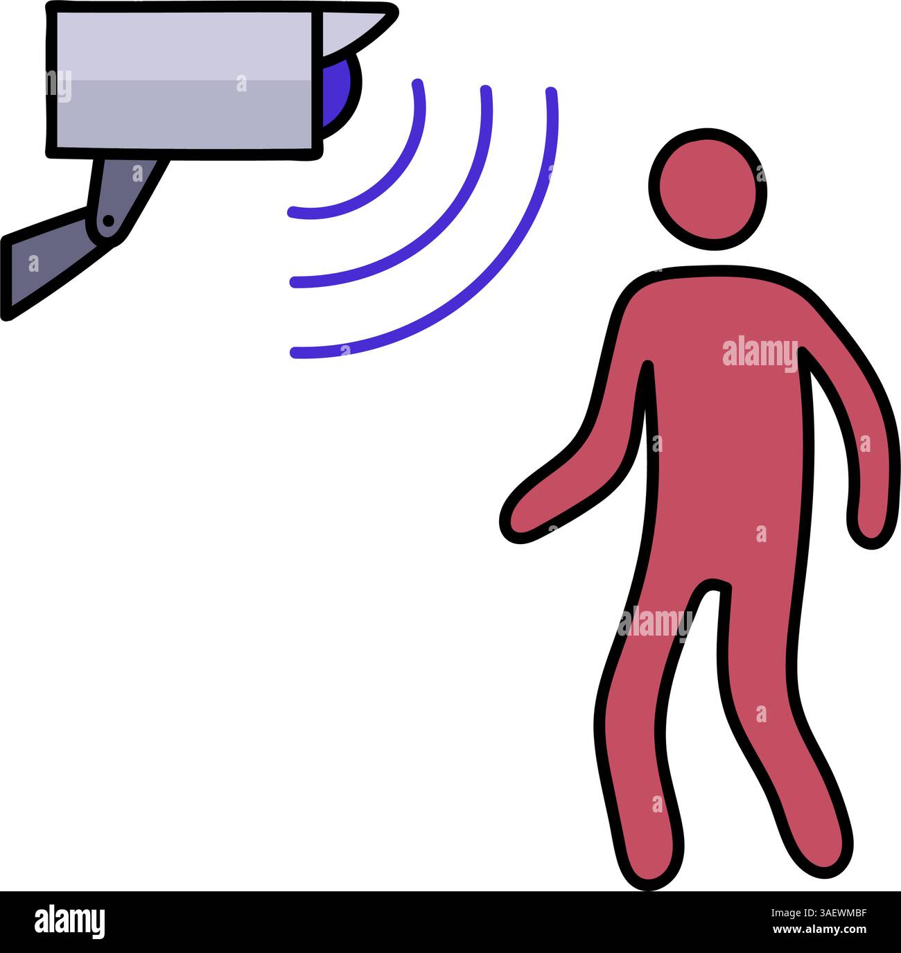 motion sensor hand drawn color vector illustration Stock Vector Image ...