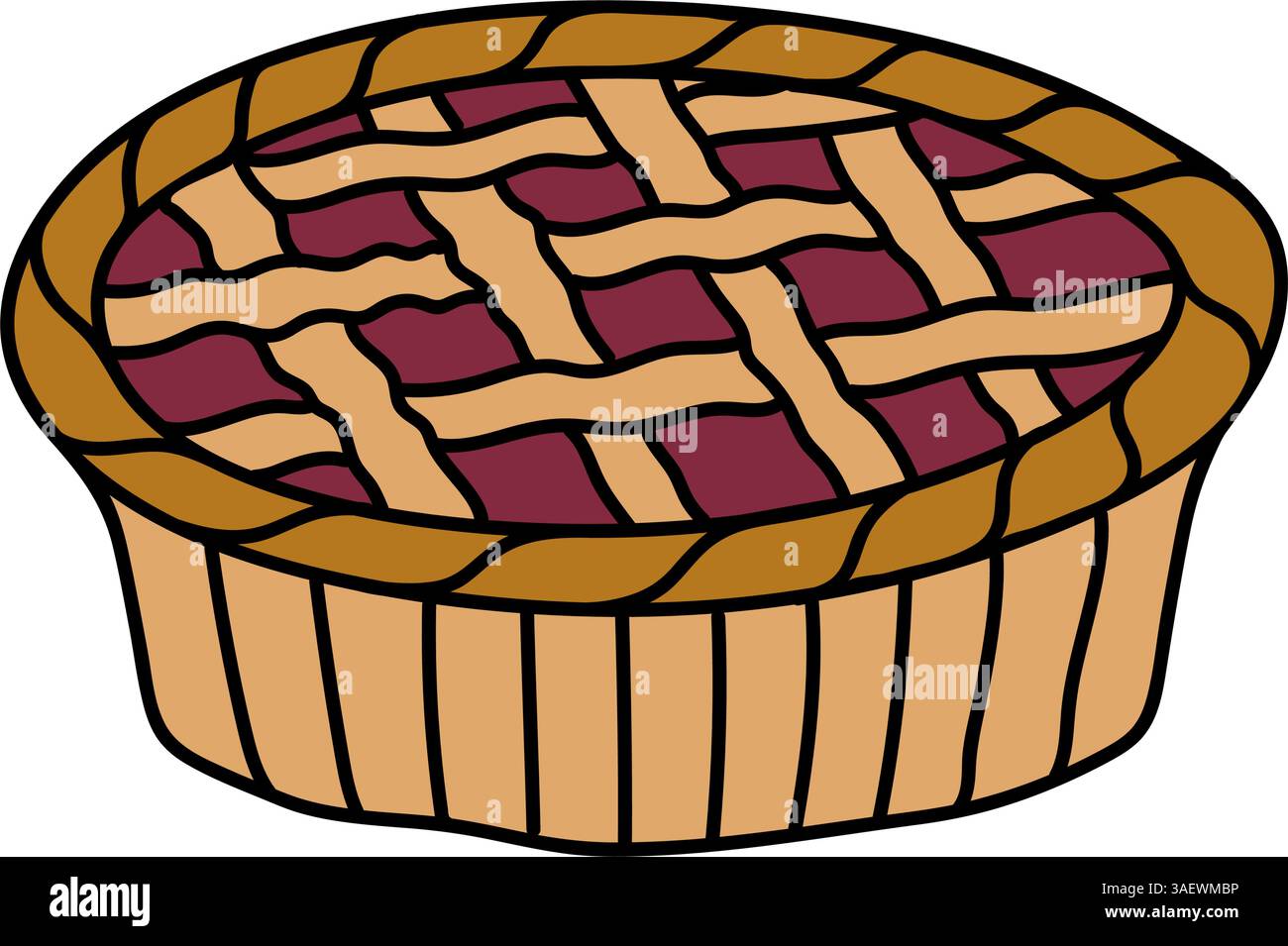 pie hand drawn color vector illustration Stock Vector Image & Art - Alamy