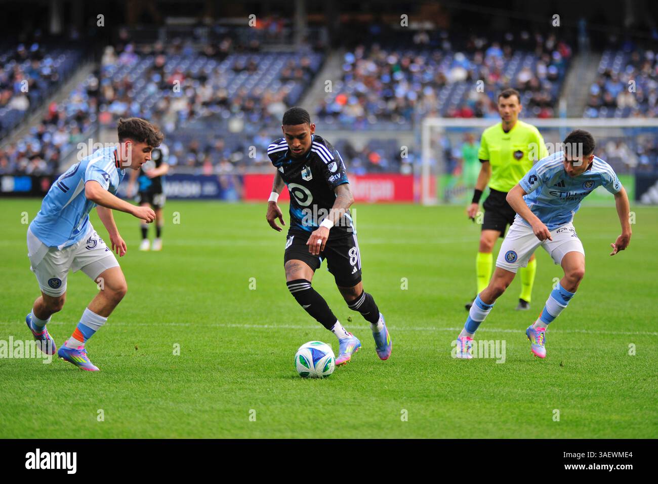 Joseph Rosales (8) and Jonathan Shore (32) at Yankee Stadium during ...